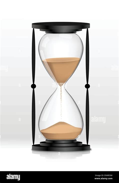 Hour Glass Sand Falling Passing Stock Vector Images Alamy