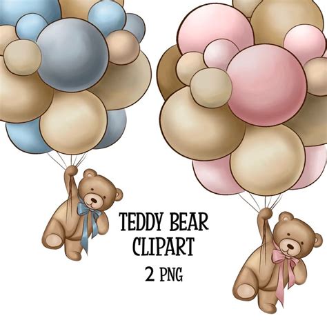 Teddy Bear Clipart With Balloons Free Png Download 3367565 Clipart