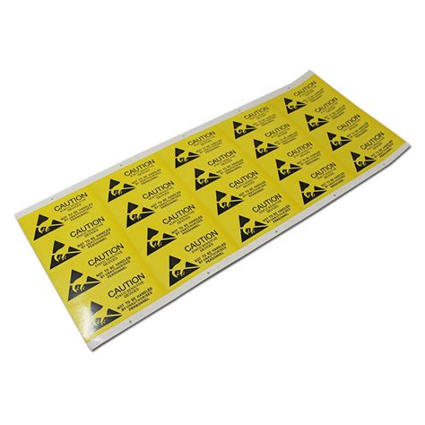 2555cm Caution Sticker Adhesive Label For Esd A Grandado