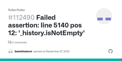 Failed Assertion Line 5140 Pos 12 Historyisnotempty · Issue