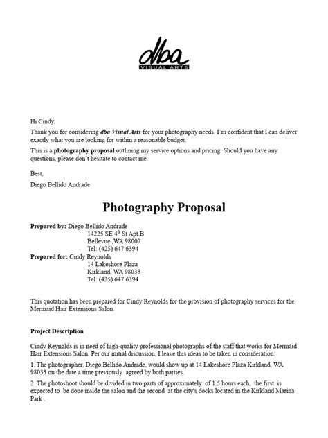 Mermaid Hair Extensions Video And Photography Proposal Pdf Camera
