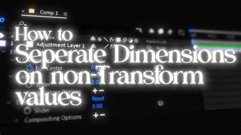 Separating Dimensions In After Effects Effects Collective