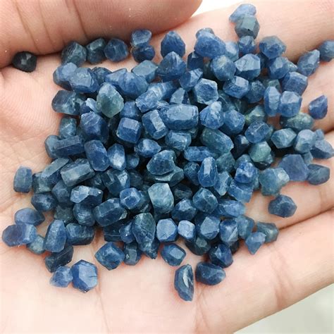 100g Blue Corundum Stone Red Corundum Sapphire Ruby Raw Gemstone Reiki