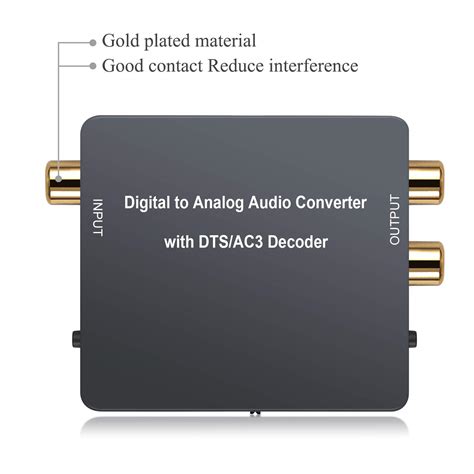 Prozor Digital To Analog Audio Converter With Dolby Decoder Optical To