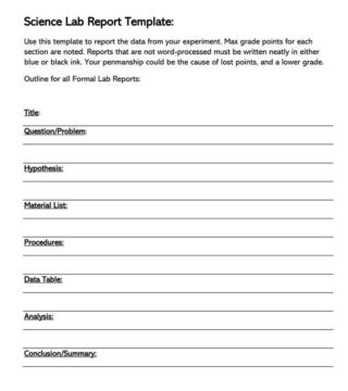How To Write A Lab Report Free Templates