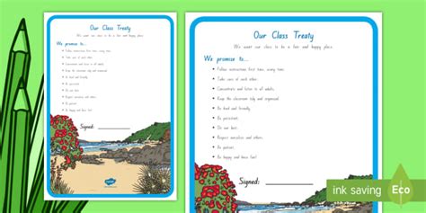 Class Treaty Tropical Themed Display Poster Teacher Made
