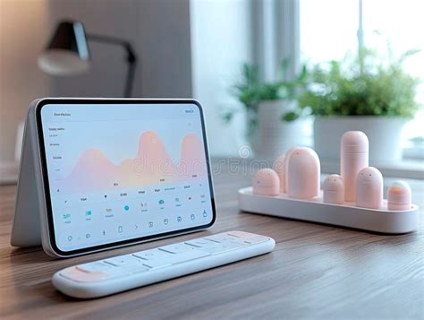 Modern Compact Desktop Computer Setup Featuring A Slim Laptop With Data Visualization On Screen