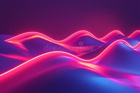 Experience the Elegance of a Wave of Glowing Lines, Small Particles Flowing Seamlessly in an ...