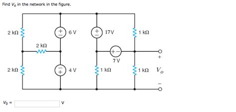 Solved Find Vo In The Network In The Figure 1 2