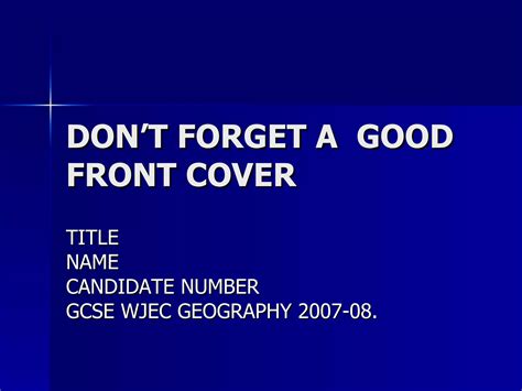 Geog Coursework Guide Ppt