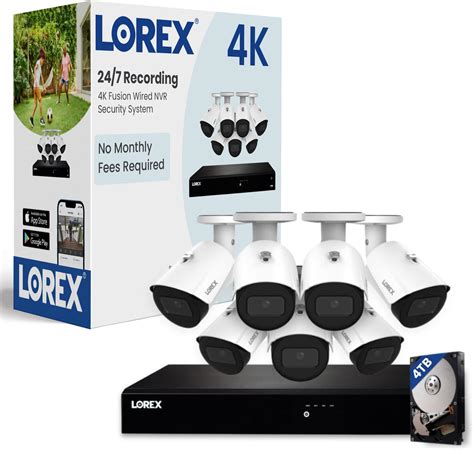 Amazon Lorex Fusion 4K 12 Camera Capable 8 Wired 4 Wi Fi 2TB