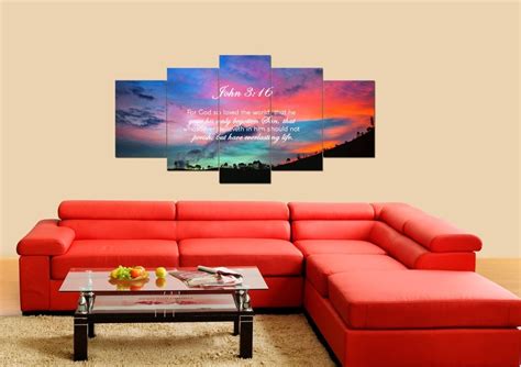John 316 Kjv 19 Bible Verse Canvas Wall Art Christian Walls