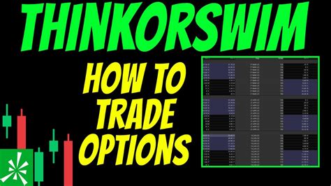 How To Trade Options On Thinkorswim TD Ameritrade Trading Platform Tutorial YouTube