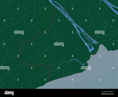 Soc Trang Province Of Vietnam Colored Elevation Map With Lakes And