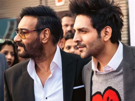 Kartik Aaryan Poses With Ajay Devgn Reveals What They Did On Oct 2 3