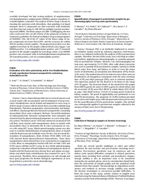 Pdf Collection Of Biological Samples In Forensic Toxicology