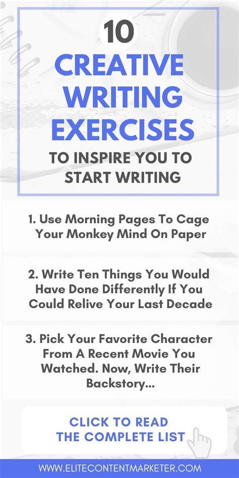 10 Creative Writing Exercises To Improve Your Writing Skills As A