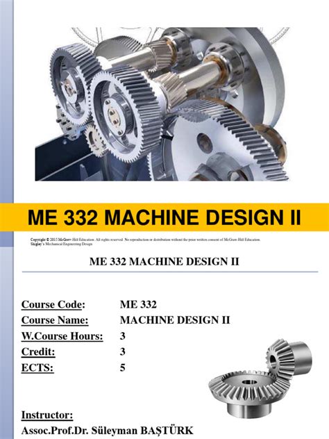 Machine Design Ii Introduction Pdf Gear Engineering