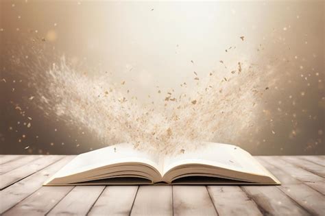 Un Livre Ouvert Avec Les Mots Le Mot Amour Sur Une Table En Bois