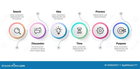Flow Infographic Step Timeline Diagram Workflow Process Scheme