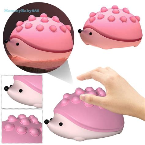 น ่ ารัก Hedgehog Night Light Usb ชาร ์ จหรี ่ แสงได ้ สัตว ์ ซิลิโคน