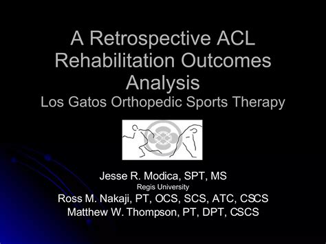 Acl Allograft Reconstruction Outcomes Presentation Ppt