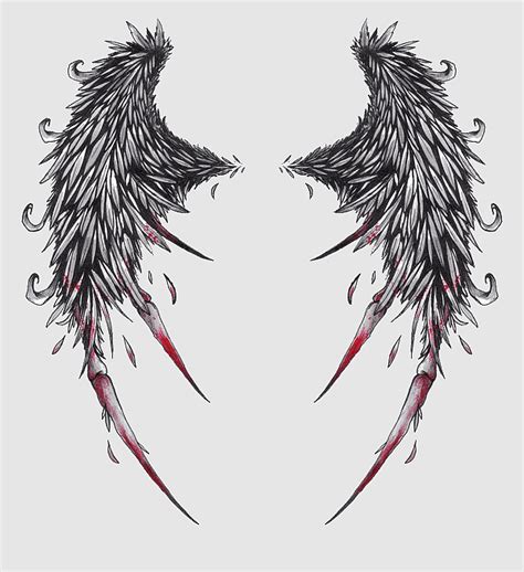 Tribal Devil Wing Tattoo