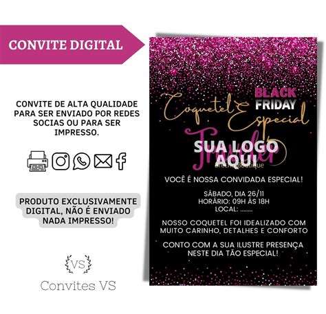 Convite Digital Coquetel Loja Elo Produtos Especiais