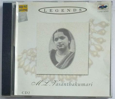 Legends M L Vasanthakumari Carnatic Classical Audio Cd Vol 2 Macsendisk