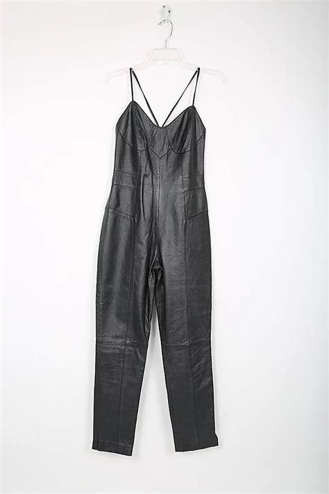 Vintage Black Leather Jumpsuit Selected By Love Rocks Vintage Free People