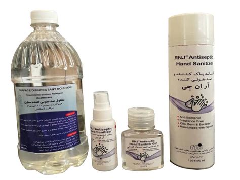 مواد ضدعفونی کننده الکل دست و سطوح محصولات مواد ضد