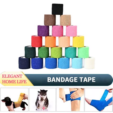 【colorful】new Upgrade Athletic Bandage Self Adhesive Elastic Wraps For