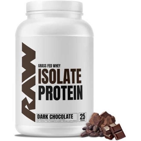 Raw Whey Isolate Protein Powder Dark Chocolate 100 Grass Fed 25