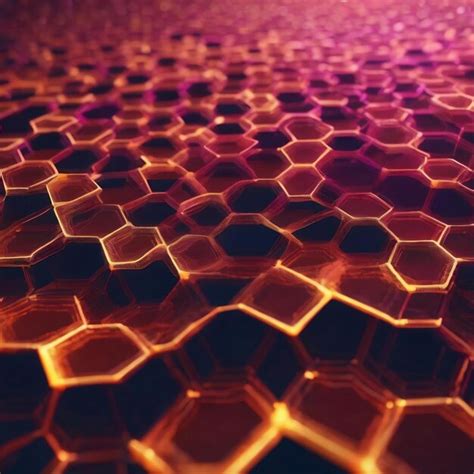 Premium Photo Abstract Hexagon Wave With Moving Dots Flow Of Particles Cyber Technology