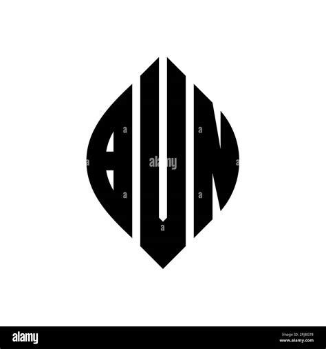 Bvn Circle Letter Logo Design With Circle And Ellipse Shape Bvn