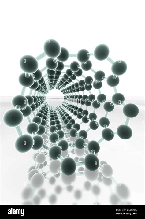 Carbon Nanotube Computer Artwork Of The Inside Of A Nanotube Or Buckytube Showing Its