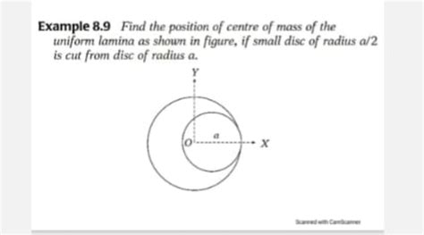 Example 8 9 Find The Position Of Centre Of Mass Of The Uniform Lamina As