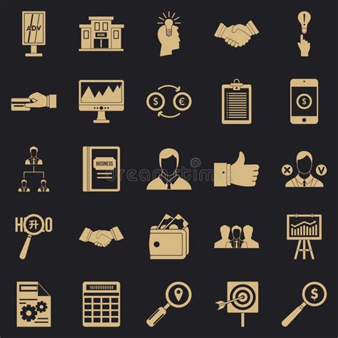 Iconos Fijados Estilo Del Asalariado De La Historieta Ilustración Del
