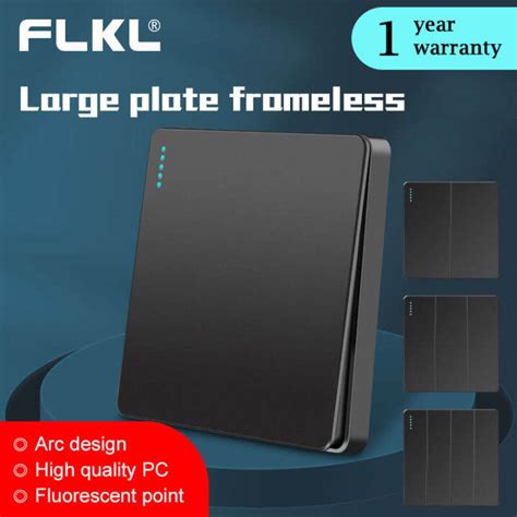 FLKL Wall Switch Socket Panel Plug Switch Ultra Rimless Socket And Modern Switch DesignThree