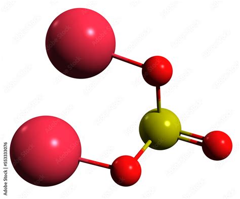 3d Image Of Sodium Sulfite Skeletal Formula Molecular Chemical