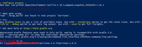Compiling Error Unable To Compile Baritone Missing Forge Build In Baritone Directory