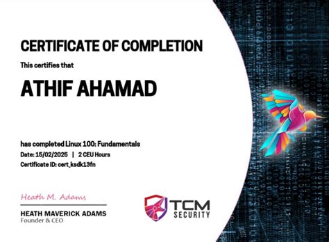 Cybersecurity Linux Tcmsecurity Pentesting Osint Learningandgrowing Aathif Ahmad