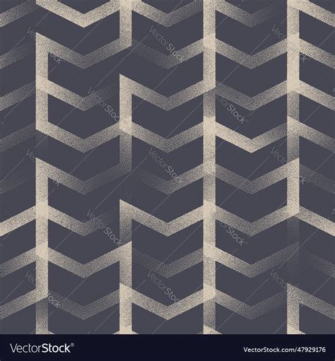 Ultra Modern Chevron Seamless Pattern Dot Work Vector Image