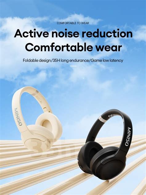 Over Ear Active Noise Cancelling Folding Wireless Headphones With Long