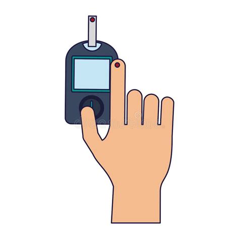 Glucometer Hand Test Stock Vector Illustration Of Glucose 134037267