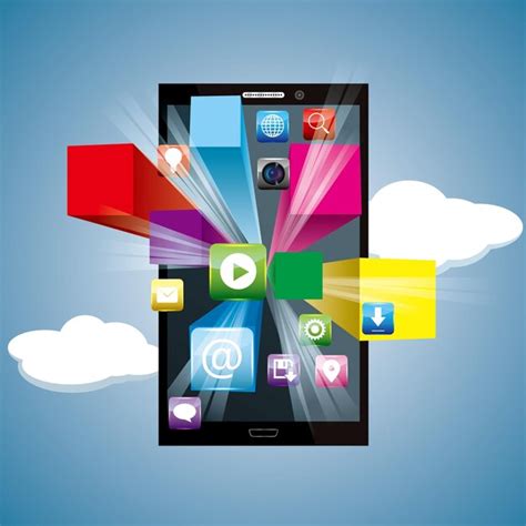 Premium Vector Vector Drawn Mobile Phone Cloud Computing Concept