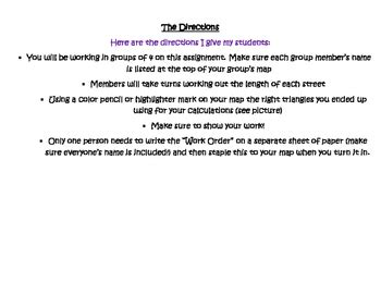 Pythagorean Theorem Maps Assignment By Nicole McMahan TpT