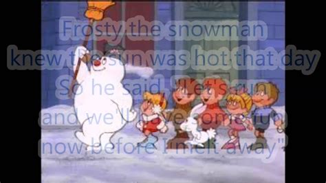Frosty The Snowman Lyric Video Youtube