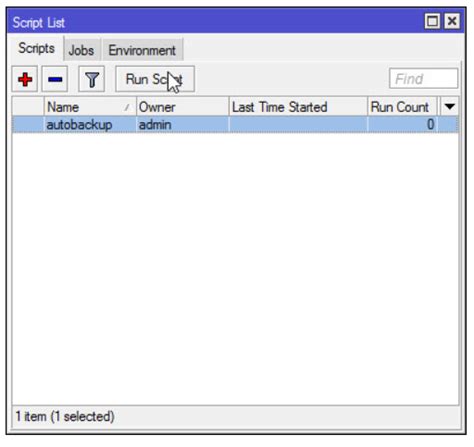 cara auto backup konfigurasi mikrotik dengan script dan scheduler