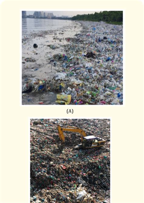 Plastic Waste Accumulated In Water Bodies A And Landfills B